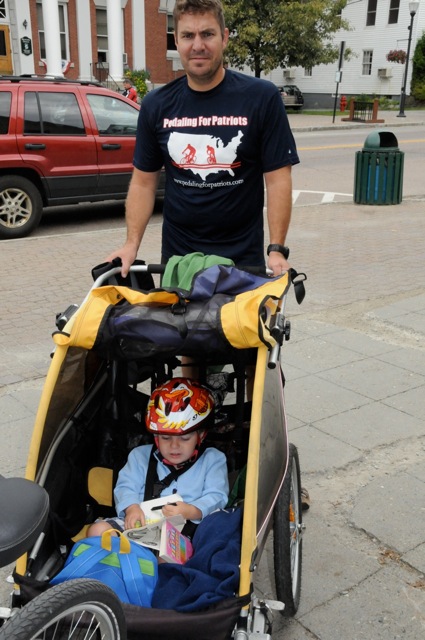 Look who is wearing our shirt! - Pedaling for Patriots
